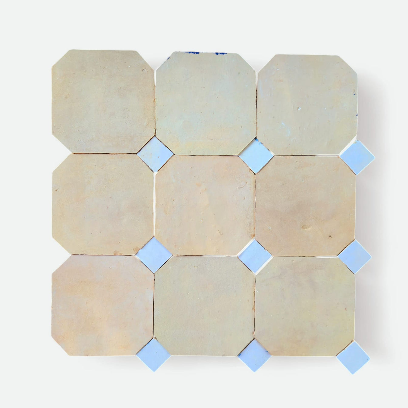 Octagon Pattern w/white caps - In Stock – Zellige Tile Studio